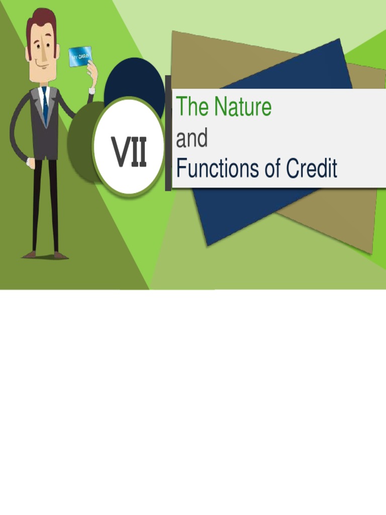 Nature and Function of Credit | PDF | Credit | Finance & Money Management