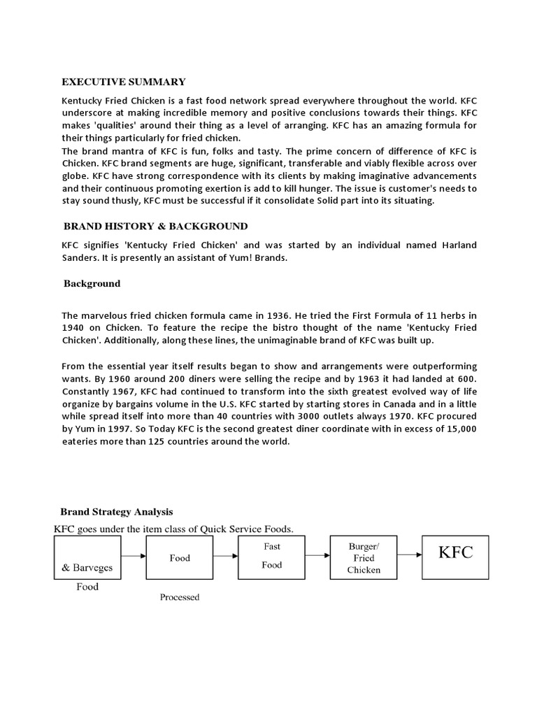 Brand Audit KFC For Paper | PDF | Pepsi Co | Pepsi