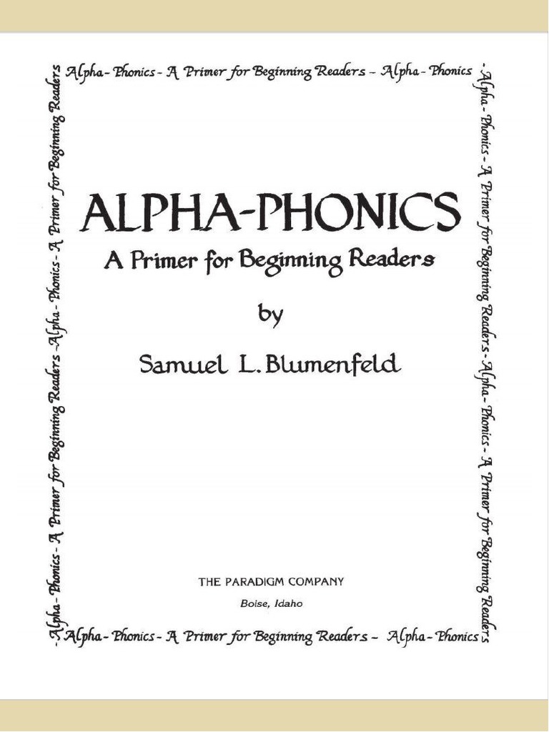 DR Samuel Blumenfeld - Alpha-Phonics - 2016 PDF | PDF