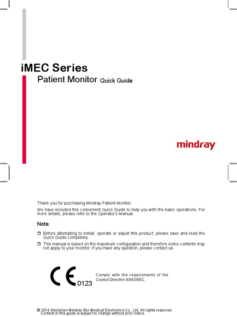 iMEC - Quick Start Guide - V1.0 - EN | PDF | Menu (Computing ...