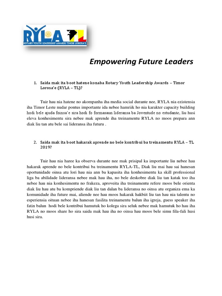 Empowering Future Leaders | PDF