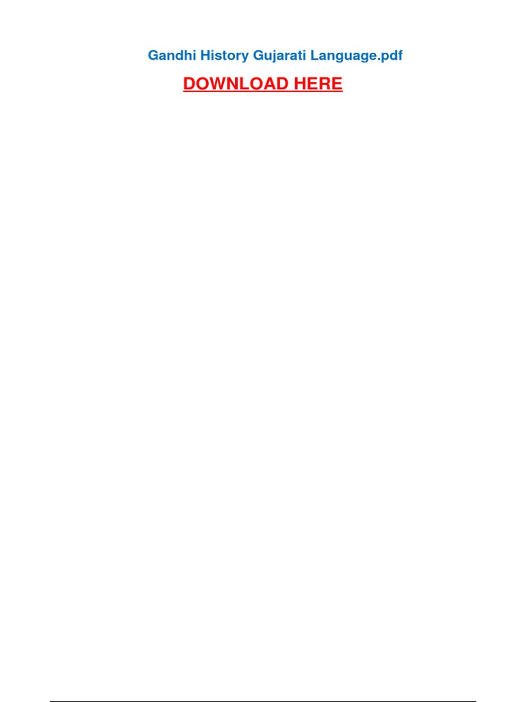 Gandhi History Gujarati Language | PDF | Mahatma Gandhi | Languages Of ...