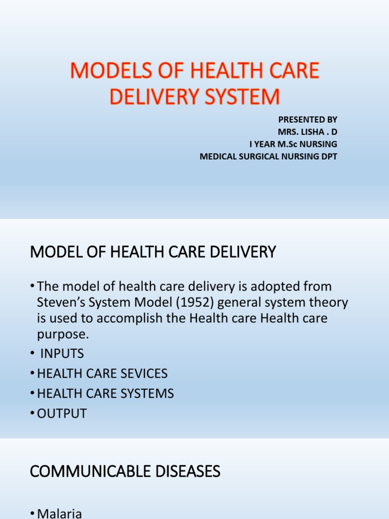 Health Care Delivery Models Overview | PDF | Wellness