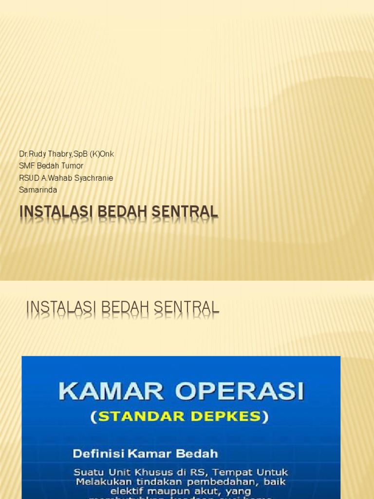 Ruang Instalasi Bedah Sentral | PDF