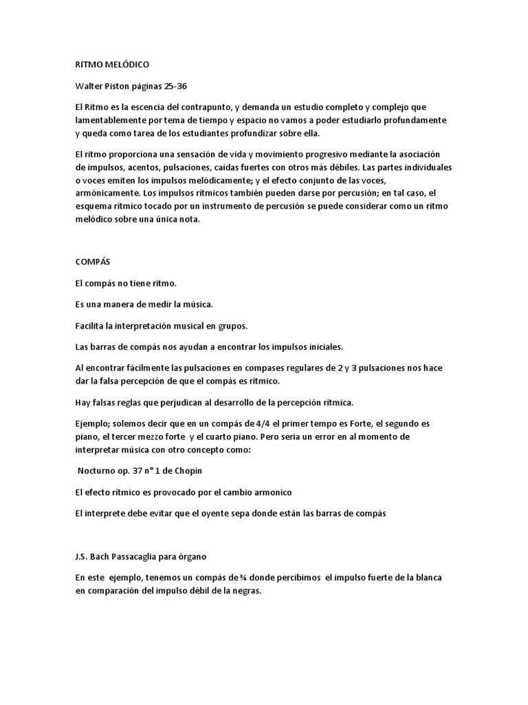 Ritmo Melódico en Composición Musical | PDF | Ritmo | Melodía