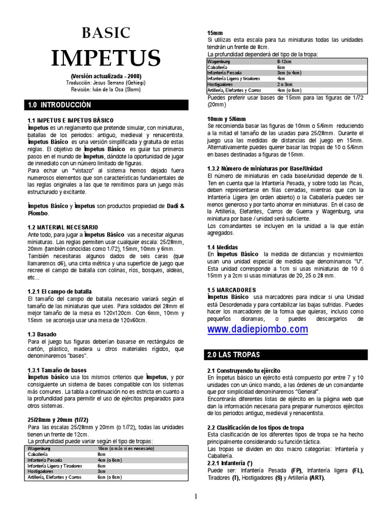 Basic Impetus | PDF | Infantería | Guerras y ejércitos militares