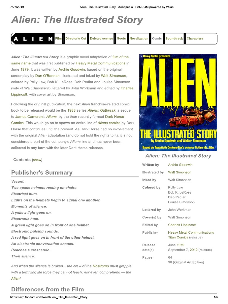 Alien (The Illustrated Story) | PDF