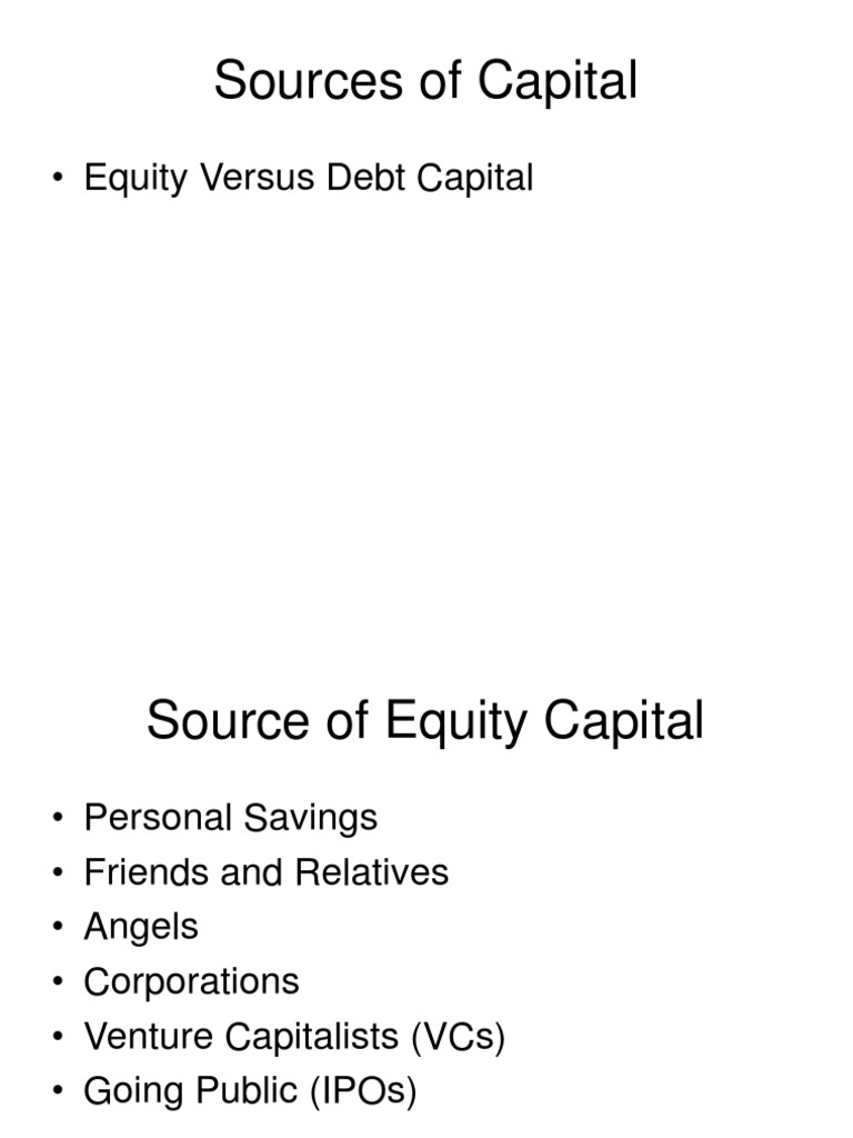 Sources of Capital Explained | PDF | Finance & Money Management | Law