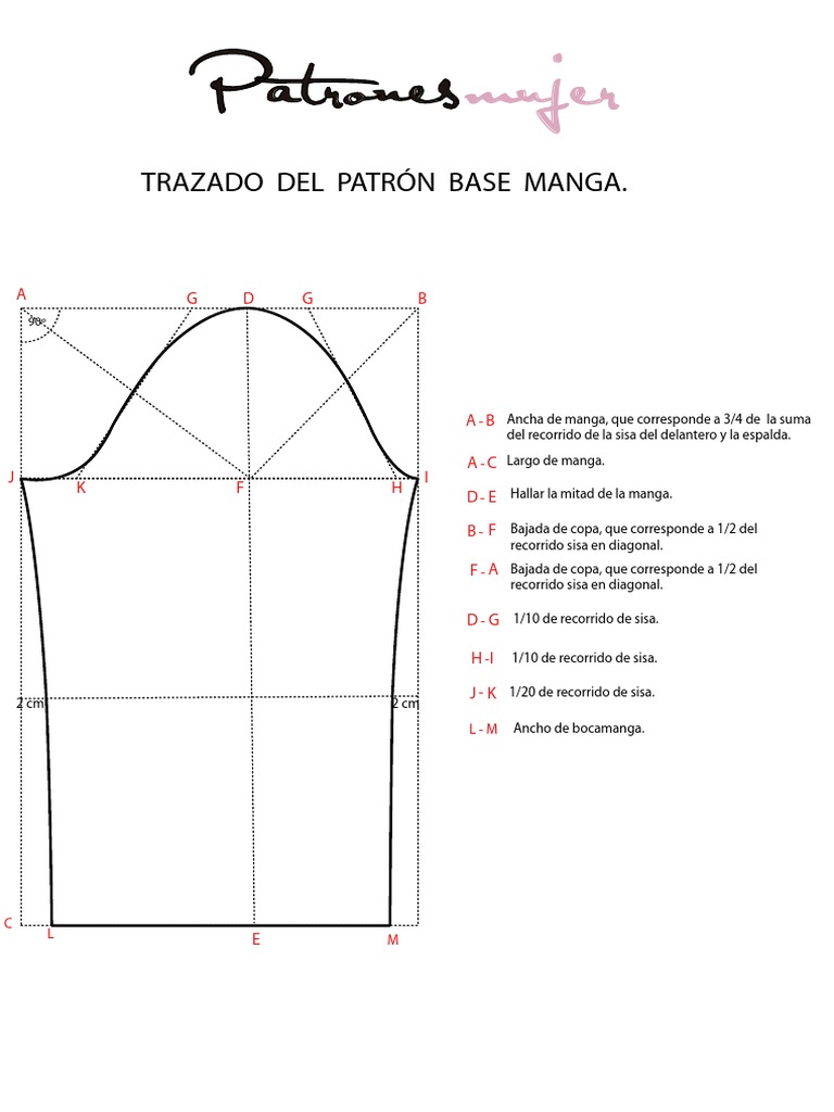 Trazado de Patrón Base de Manga | PDF