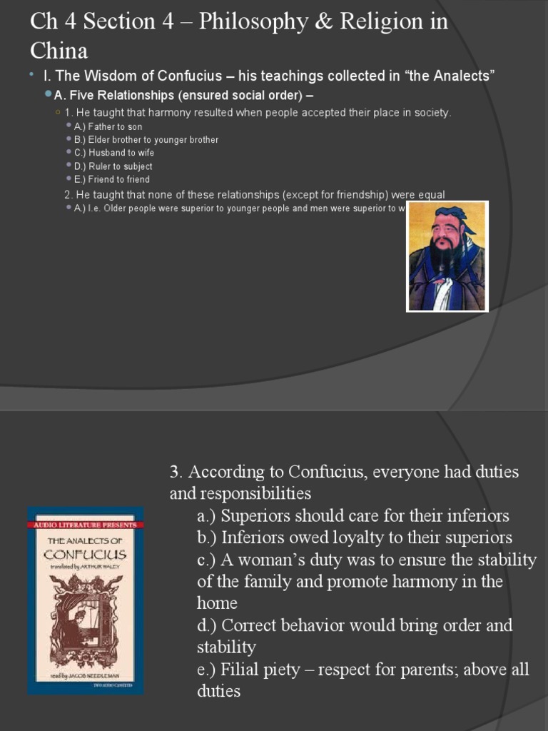 CH 4 Sec 4 | PDF | Confucianism | Eastern Philosophy