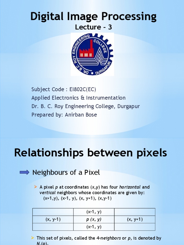 Digital Image Processing - Lec3 | PDF | Mathematical Concepts | Mathematical Analysis