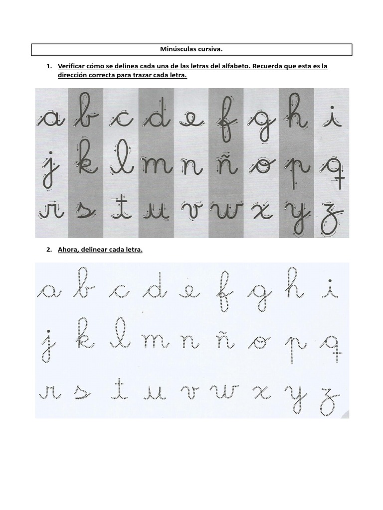 Abecedario en Cursiva para Practicar | PDF