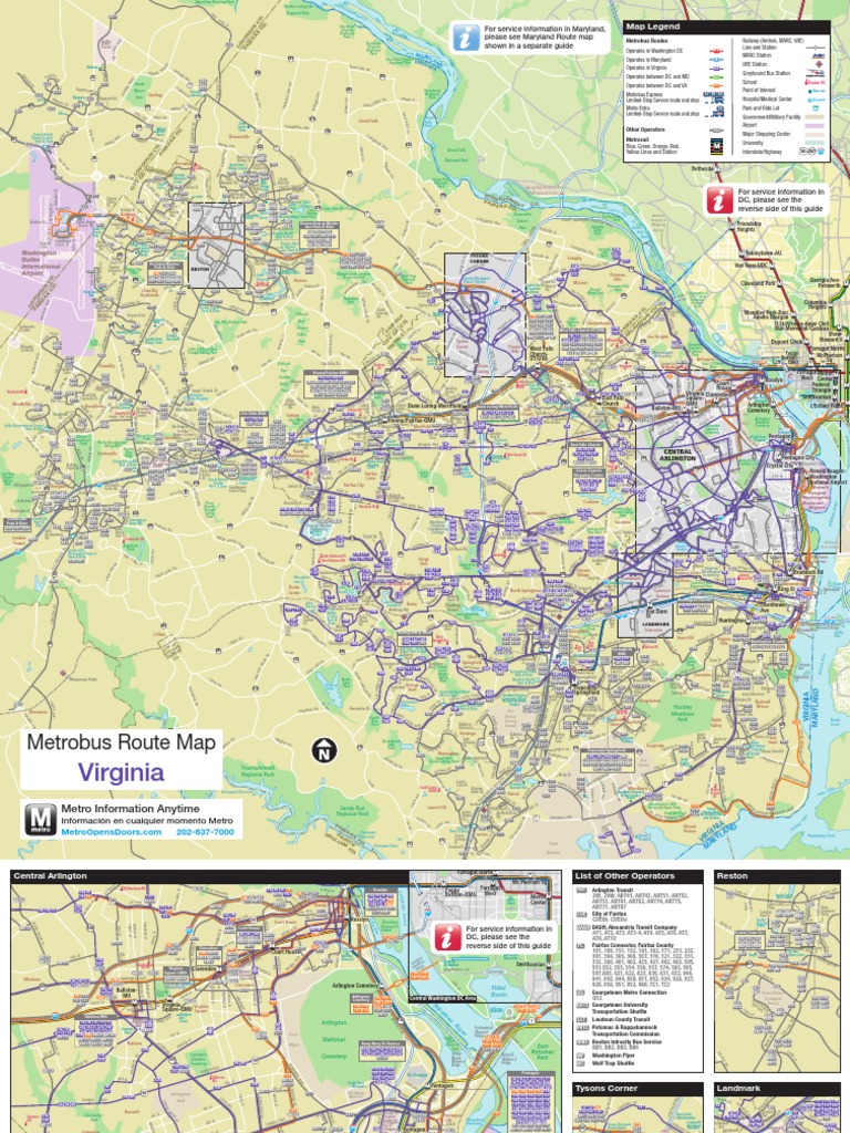Virginia: Metrobus Route Map | PDF | Public Transport | Railway