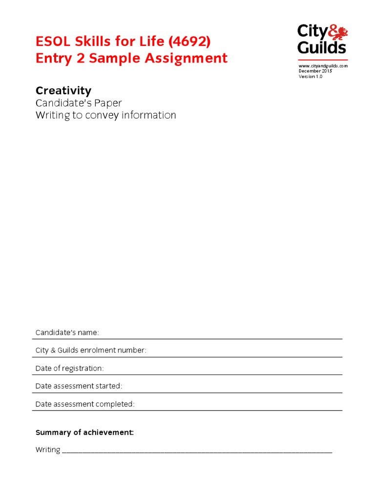 Creativity E2 Writing CP Sample - v1.0 | PDF | Learning | Cognition