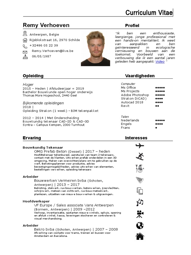 CV Remy Verhoeven | PDF