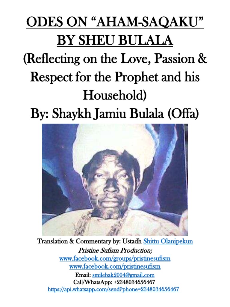 Odes On 'Aham Saqaku' by Sheu Bulala | PDF | Sheikh | Sufism