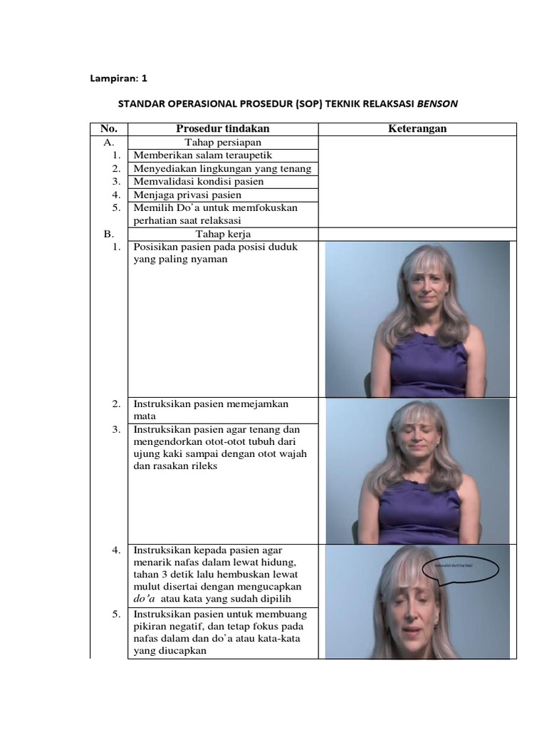 SOP Terapi Benson | PDF