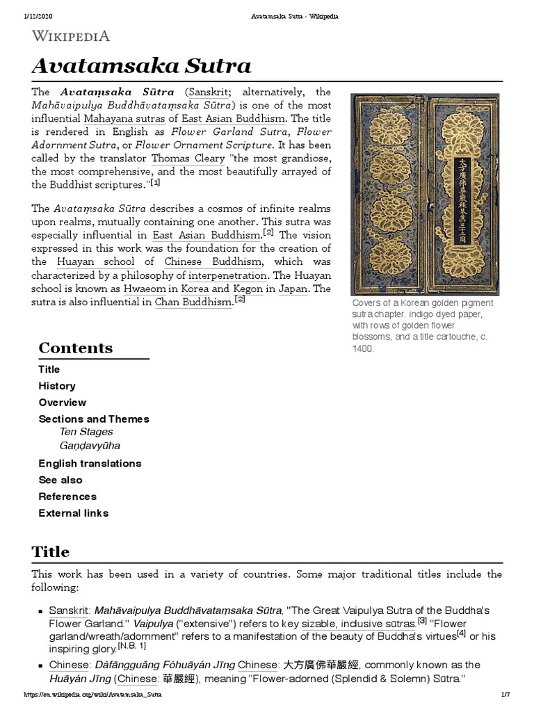 Avatamsaka Sutra | PDF | Nāstika | Religious Philosophical Concepts