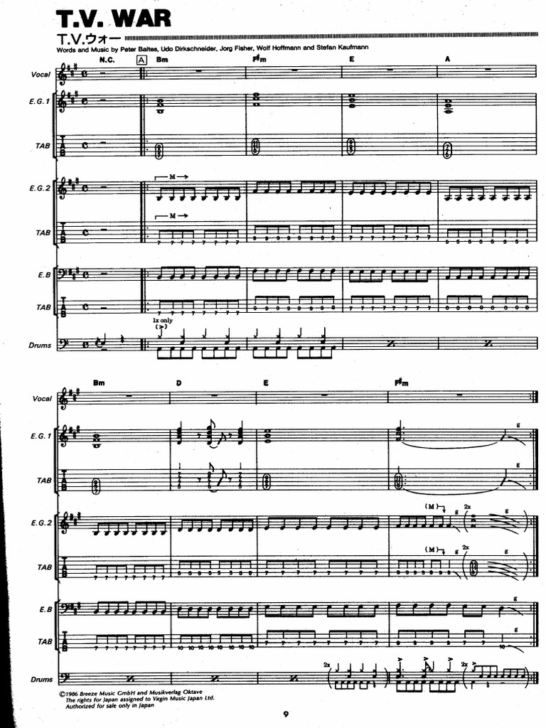 Accept - Russian Roulette (1986) | PDF