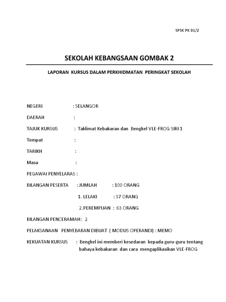 Contoh Laporan Ladap | PDF