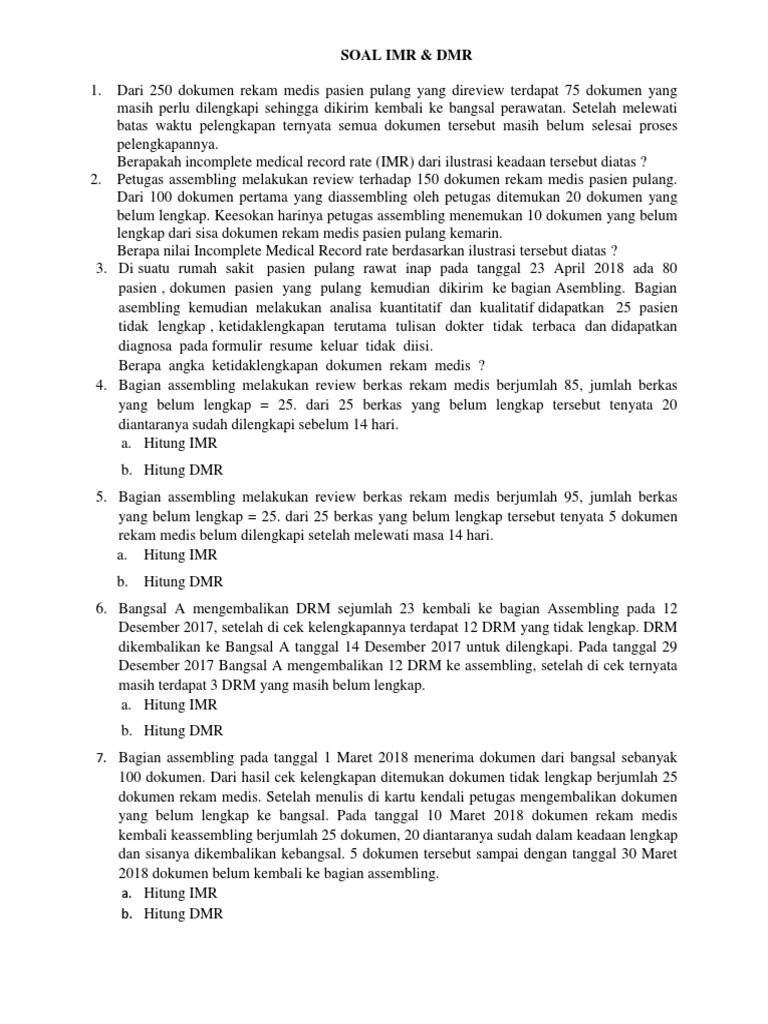 Tugas IMR DMR-1 | PDF