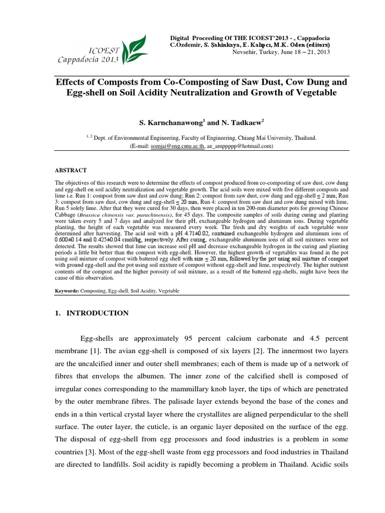 EGG SHELL As Acid Neutralizer | PDF | Soil | Ph