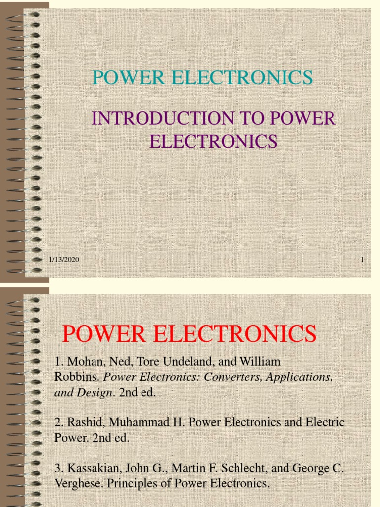 Introduction To Power Electronics | PDF | Power Electronics | Electric ...
