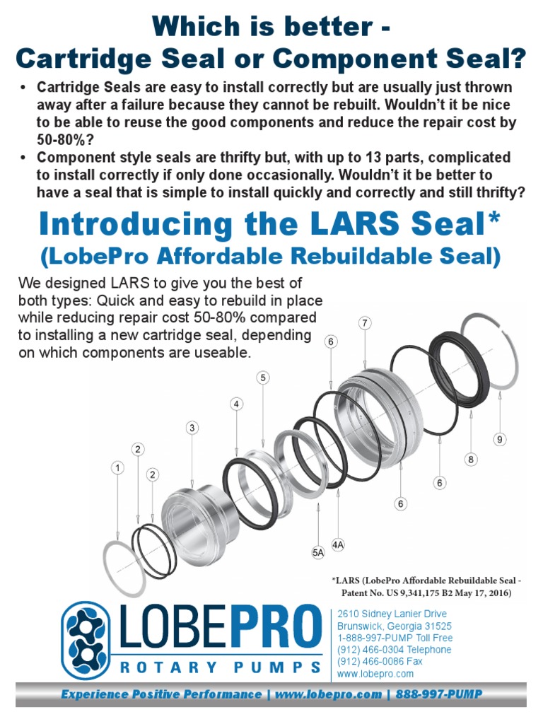 LARS Rebuildable Seal Duronit Seal Sales Flyer Nov.2016 | PDF ...