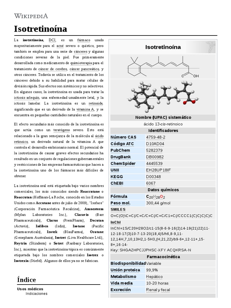 Isotretinoína | PDF | Especialidades Medicas | Medicina CLINICA
