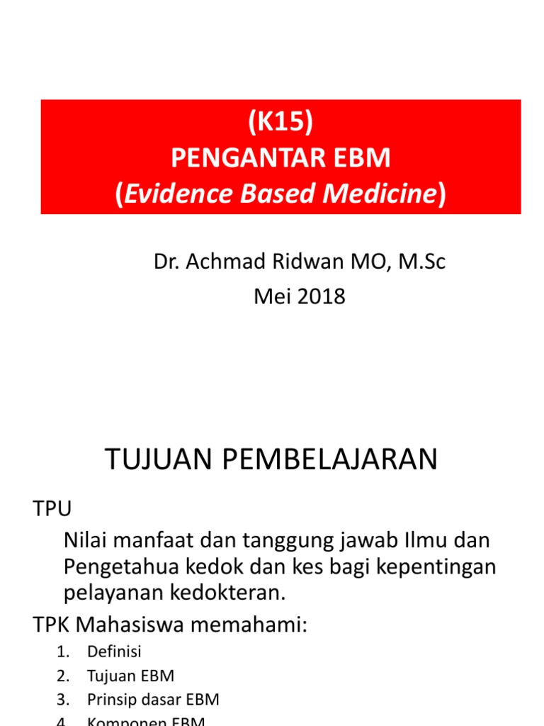 Panduan Lengkap Evidence Based Medicine Pdf Sains Matematika