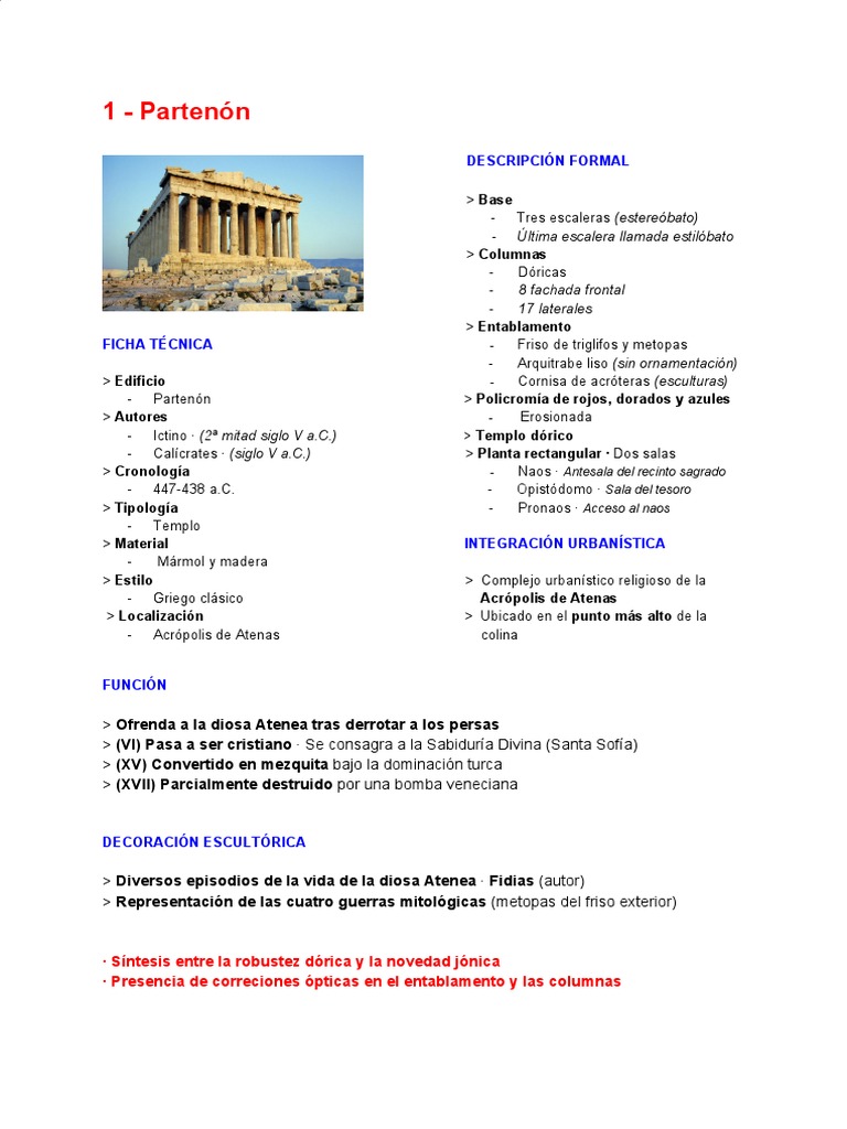 1 Partenón | PDF | Diseño arquitectonico | Arquitectura