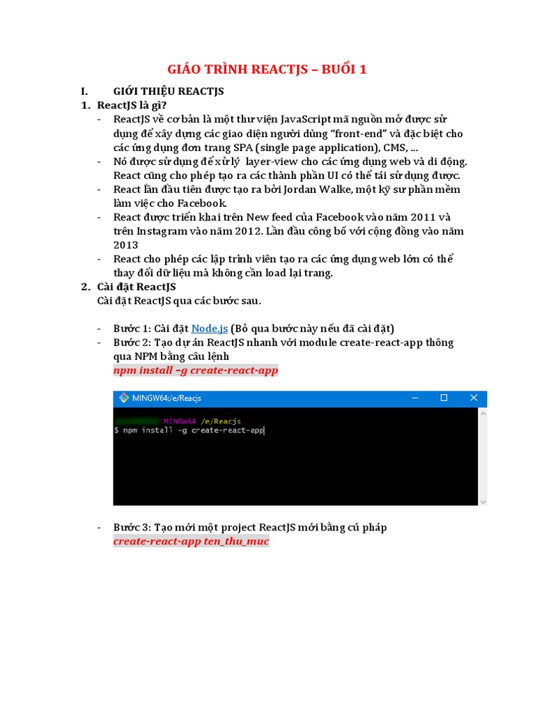 GIÁO-TRÌNH-REACTJS-1.docx | PDF