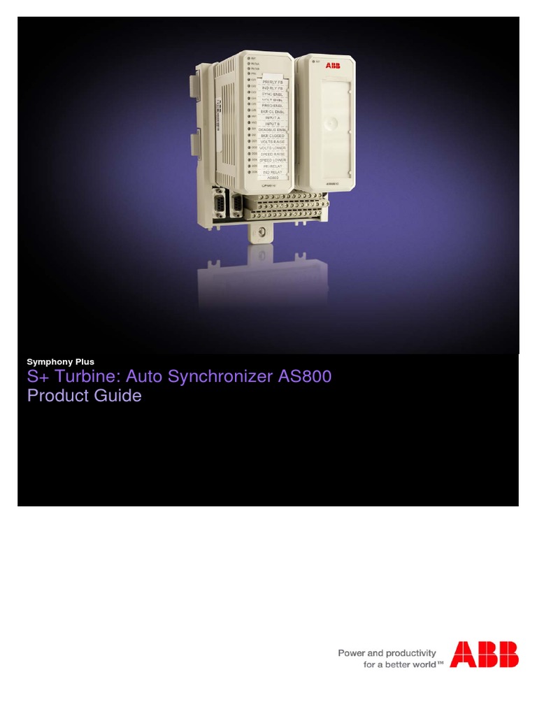 2VAA000334 en S Turbine Auto Synchronizer AS800 Product Guide | PDF ...