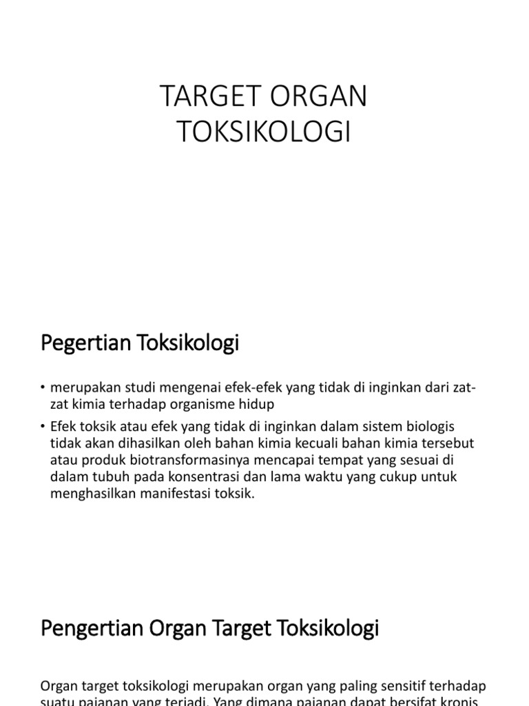 Steatosis dan Toksisitas Organ Target | PDF | Pengembangan Diri