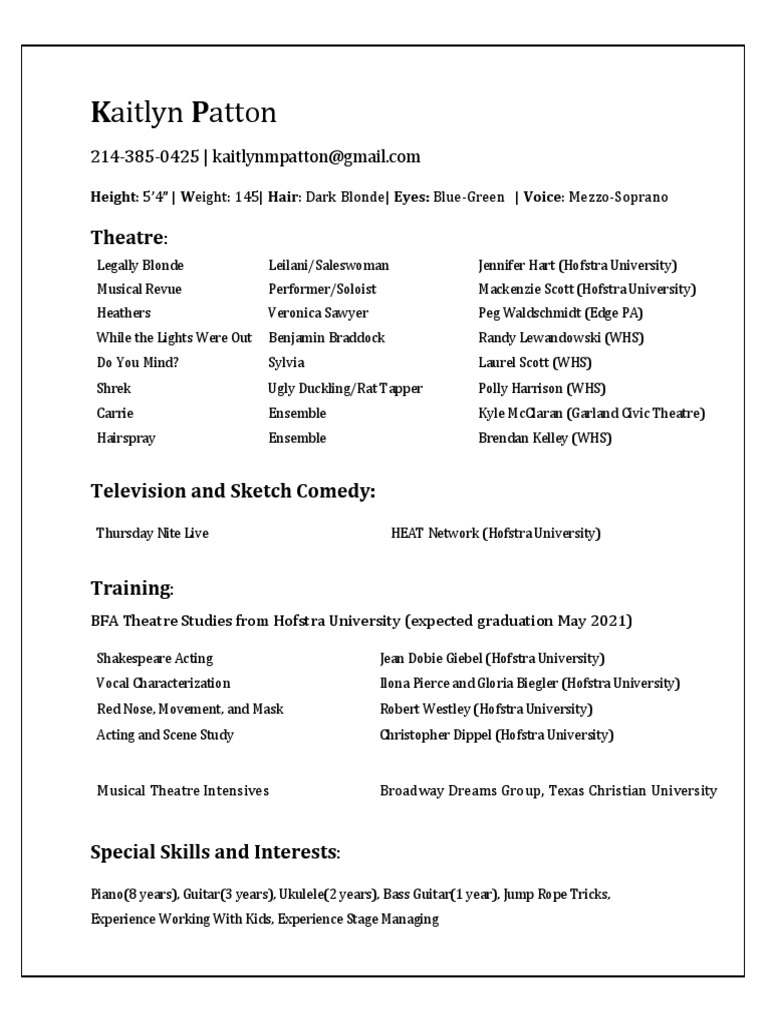 Kaitlyn Patton-Resume Jan 2020