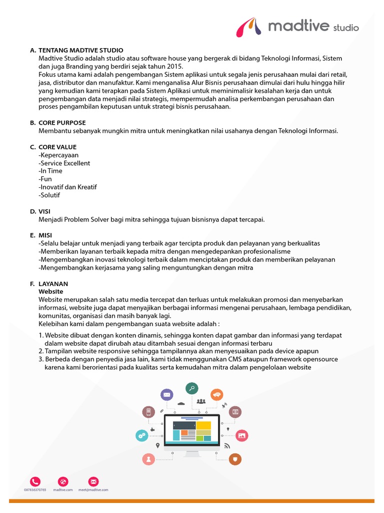 Tentang Madtive Studio (Software House) | PDF
