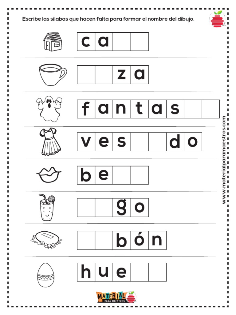 Formando Palabras Con Las Sílabas | PDF