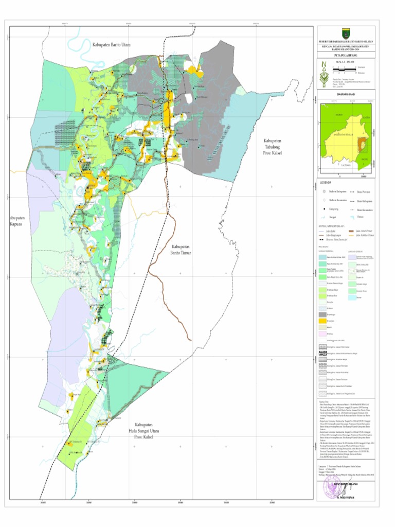 Peta RTRW Kabupaten Barito Selatan PDF | PDF