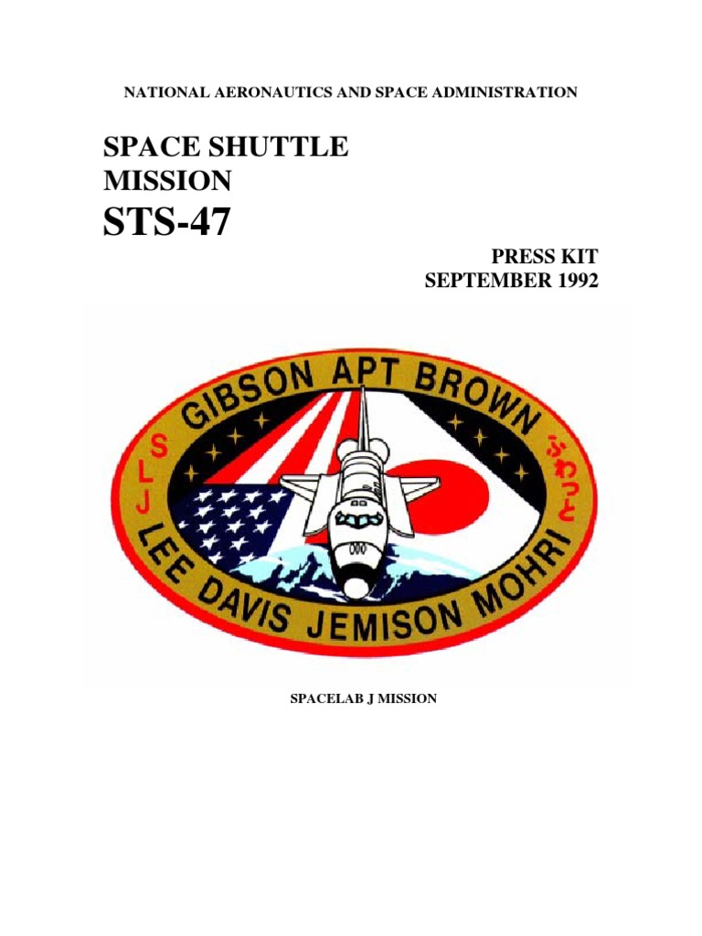 STS-47 Press Kit | PDF | Space Shuttle Abort Modes | Spacelab