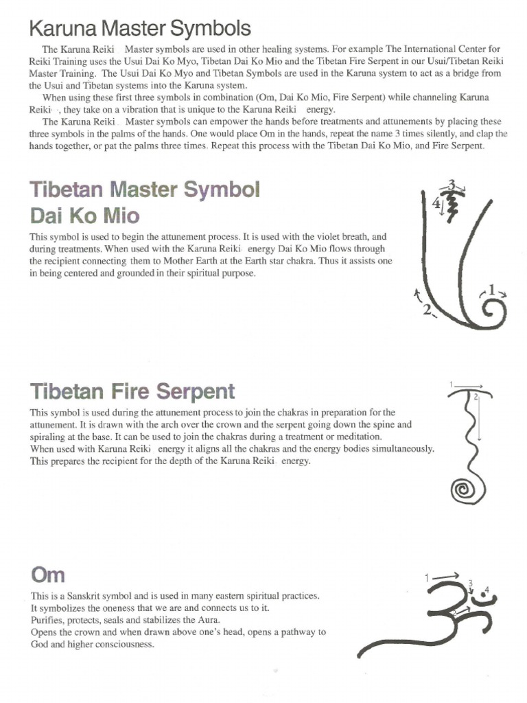 Karuna Master Symbols | PDF