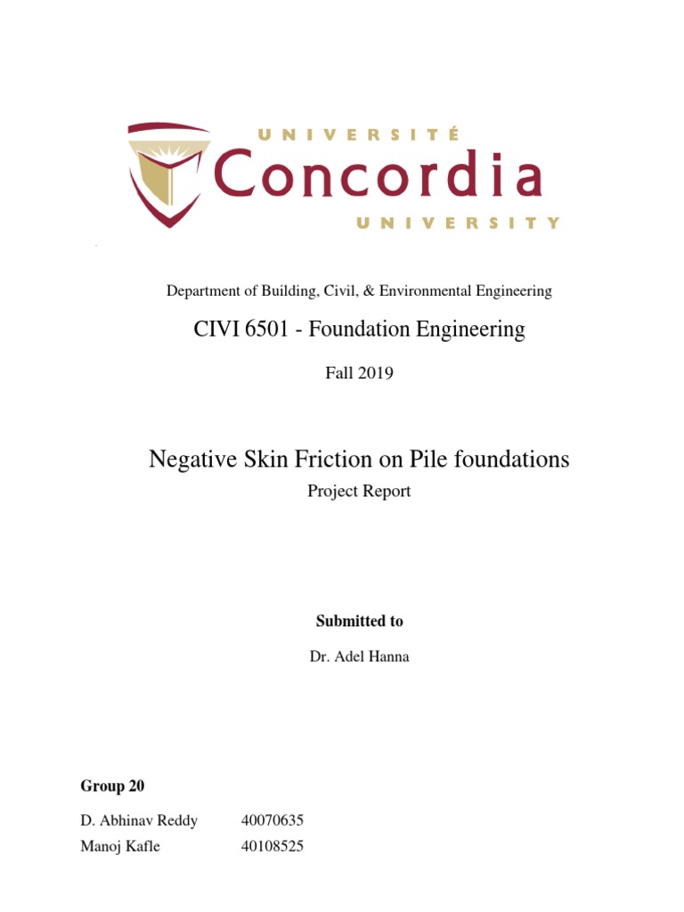 Negative Skin Friction in Pile Foundations | PDF | Deep Foundation ...