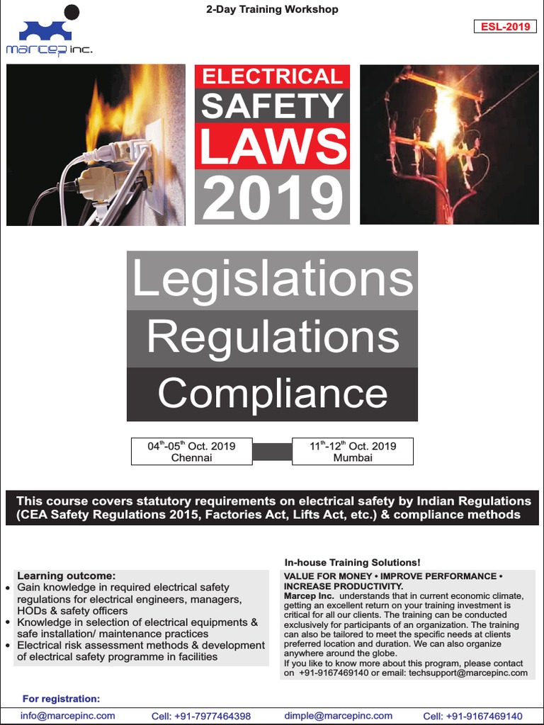Electrical Safety Laws 2019 | Download Free PDF | Safety | Occupational ...