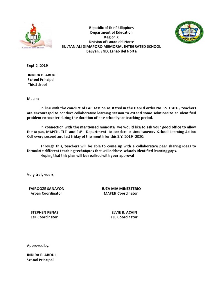 Sample LAC Proposal For One School Year | PDF | Education Theory | Learning