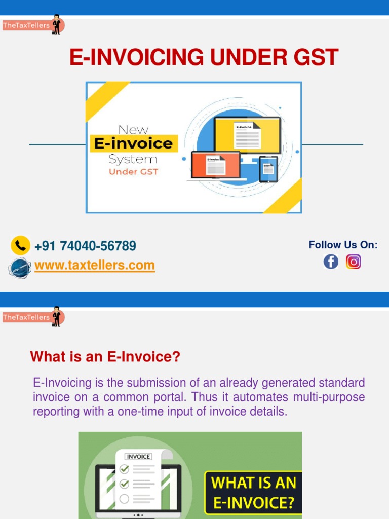 E-Invoicing Under GST: Key Highlights | PDF | Invoice | Payments