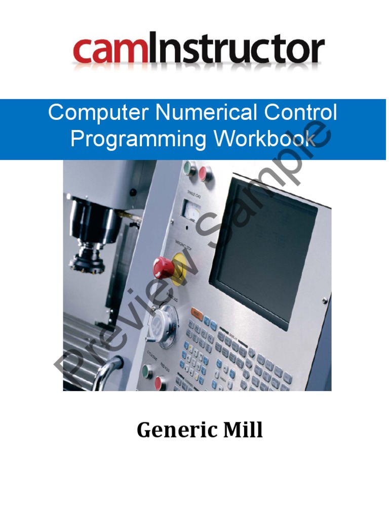 Cnc Programming Workbook Mill Generic Sample Pdf Numerical Control Machining