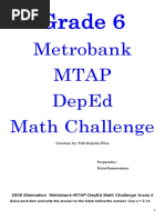 Math Quiz Bee (Grade 5) | PDF | Division (Mathematics) | Mathematical ...
