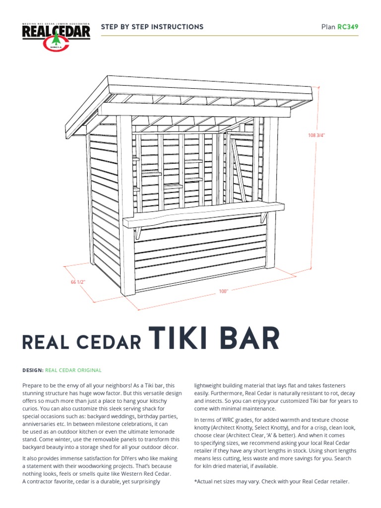 Wrcla Tiki Bar Instructions 0705 2 | PDF | Screw | Economic Sectors