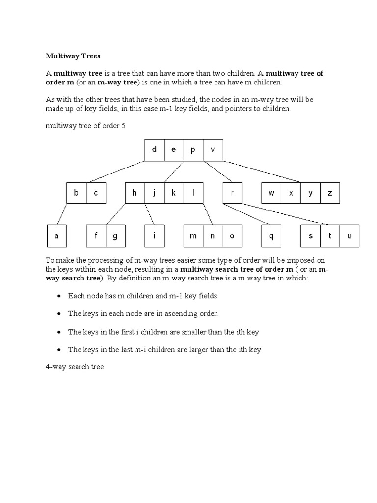 Multiway Search Tree | PDF | Theoretical Computer Science | Applied ...