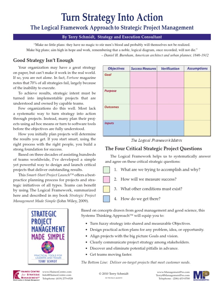 Turn Strategy Into Action | PDF | Strategic Management | Goal