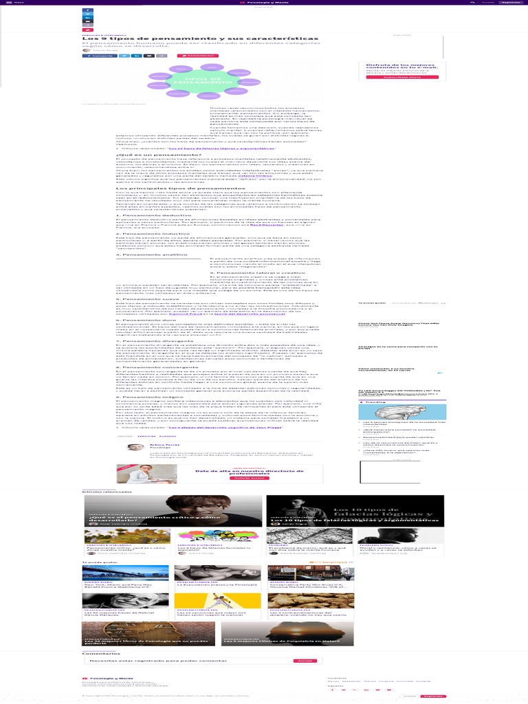 Los 9 Tipos de Pensamiento y Sus Características | PDF | Mente | Pensamiento mágico